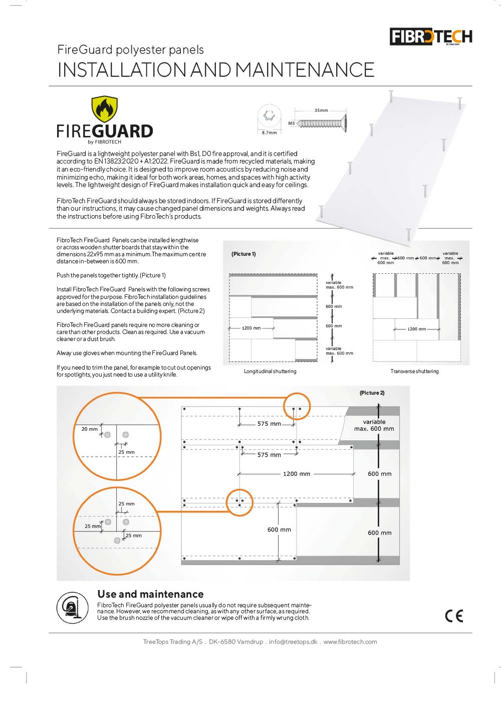 Storage and installation - how to use our products - Fibrotech